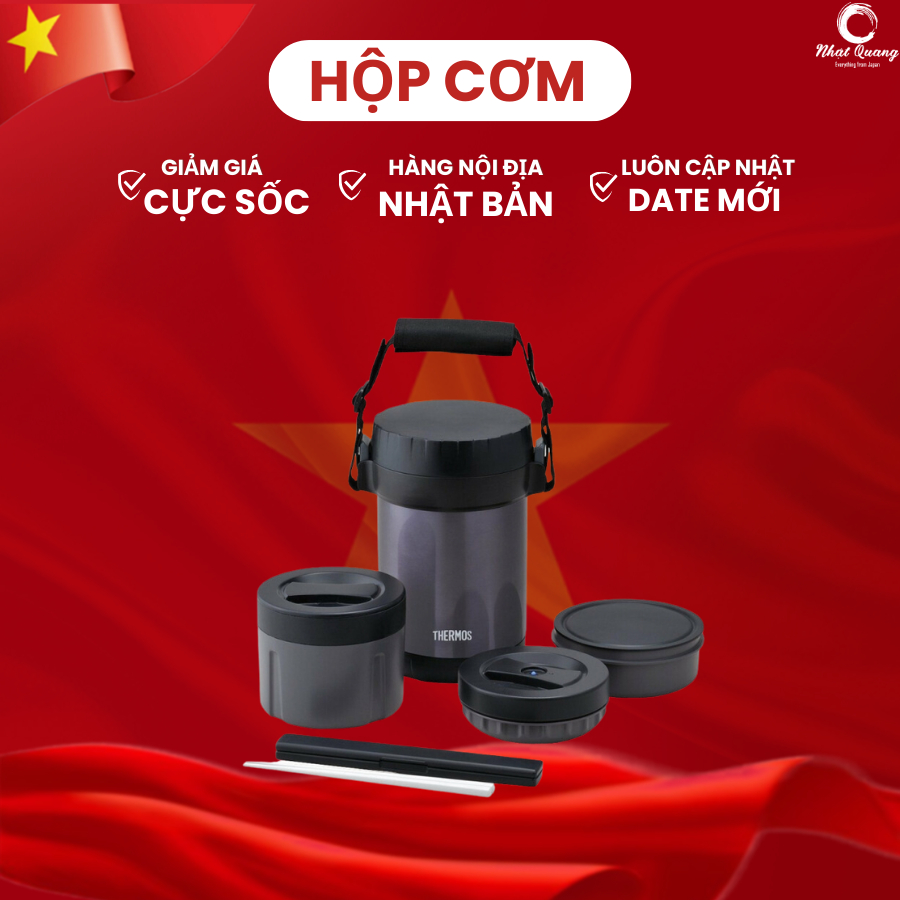 Hộp cơm giữ nhiệt 3 ngăn Thermos JBG-2000/ JBG-1801 nội địa Nhật | Shopee Việt Nam