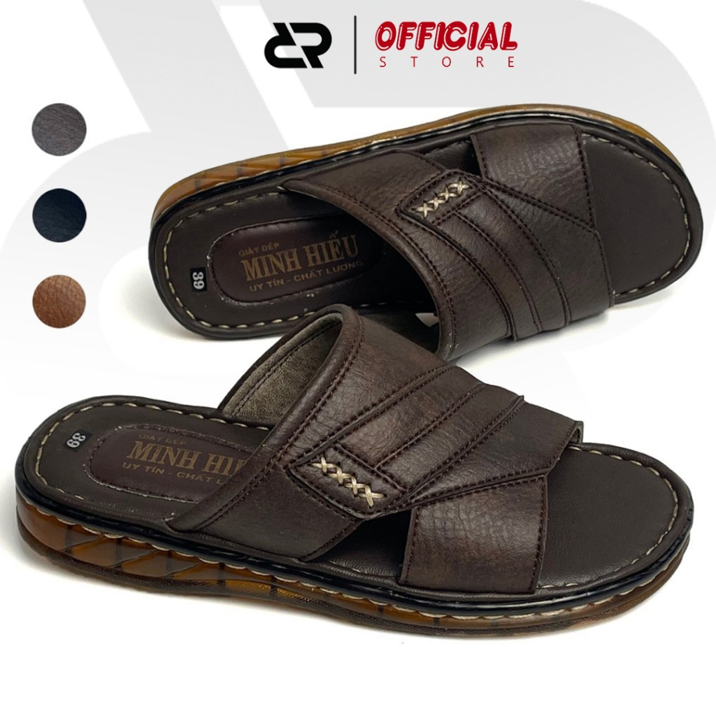 Dép Da Nam DIRANO_D1036,Dép Quai Bản Cao Cấp,Dép Da Trung Niên Khâu Chỉ 2 Lớp Chắc Chắn Bảo Hảnh ...