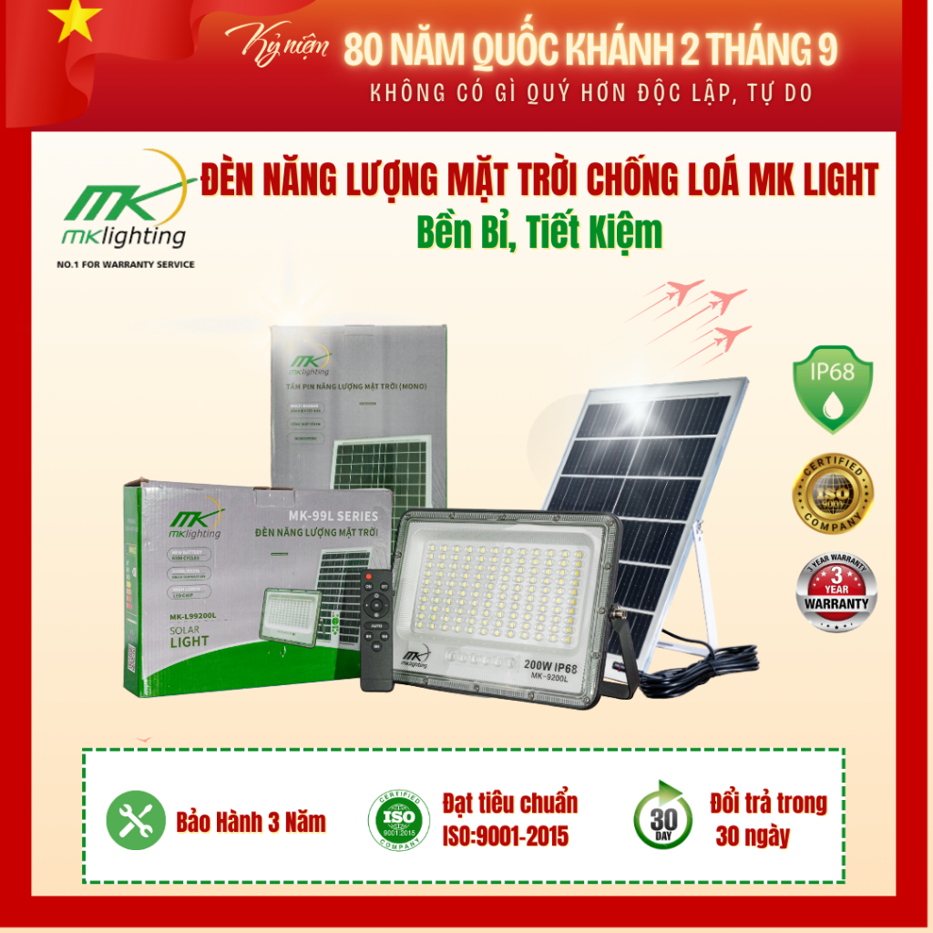 [200W] Đèn Pha Năng Lượng Mặt Trời Mắt Ngọc MK Lighting, Chống Nước IP68 - MK99200L | Shopee ...