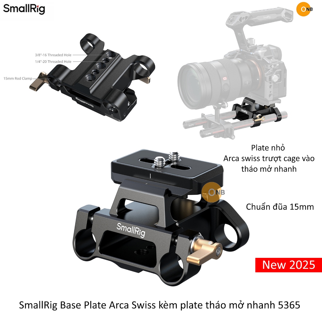 SmallRig Base Plate Arca Swiss kèm plate nhỏ tháo mở nhanh 5365 new ...