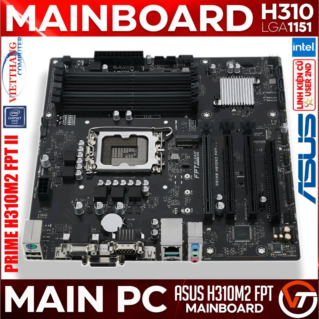 Mainboard Asus H310M2 FPT II Hỗ trợ CPU G5400, i3 9100F, i5 9400F Cũ đã ...