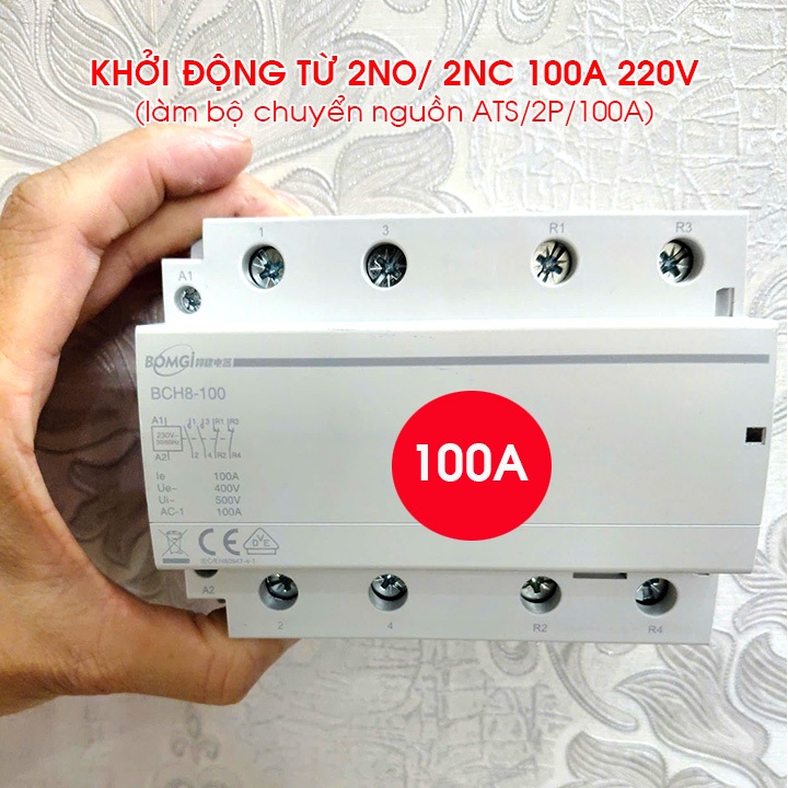 Bộ Contactor 63A và 100A 2NC 2NO 220v Khởi động từ dùng thay Chuyển ...