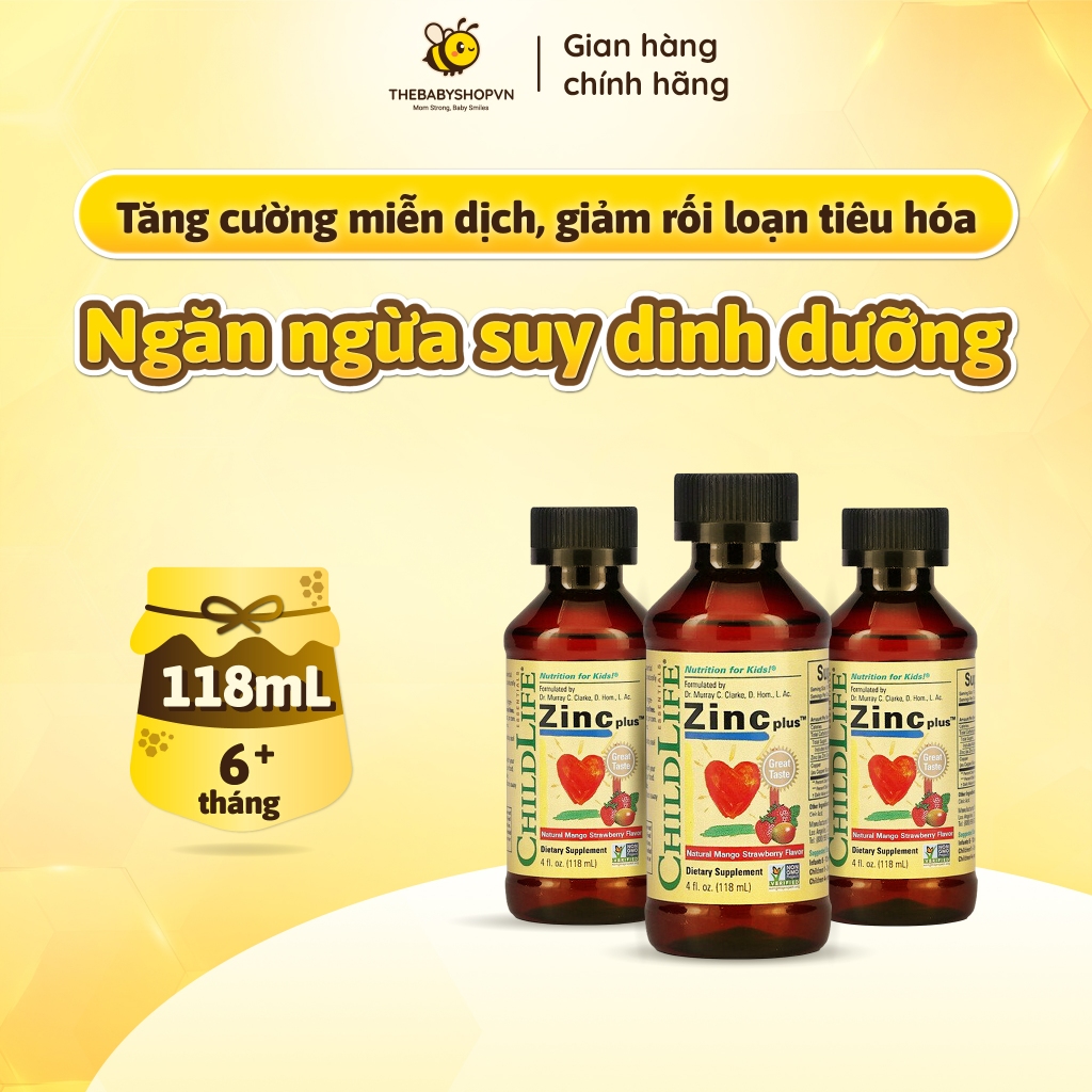 Kẽm Zinc Plus ChildLife 118ml Dành Cho Bé Từ 6 Tháng | Shopee Việt Nam
