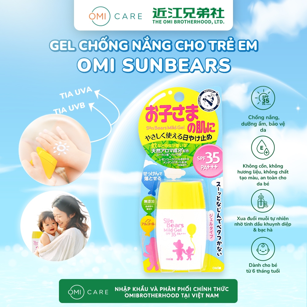 Kem Chống Nắng Cho Bé Omi Sun Bears Gel Chống Nắng Đuổi Côn Trùng Dịu ...