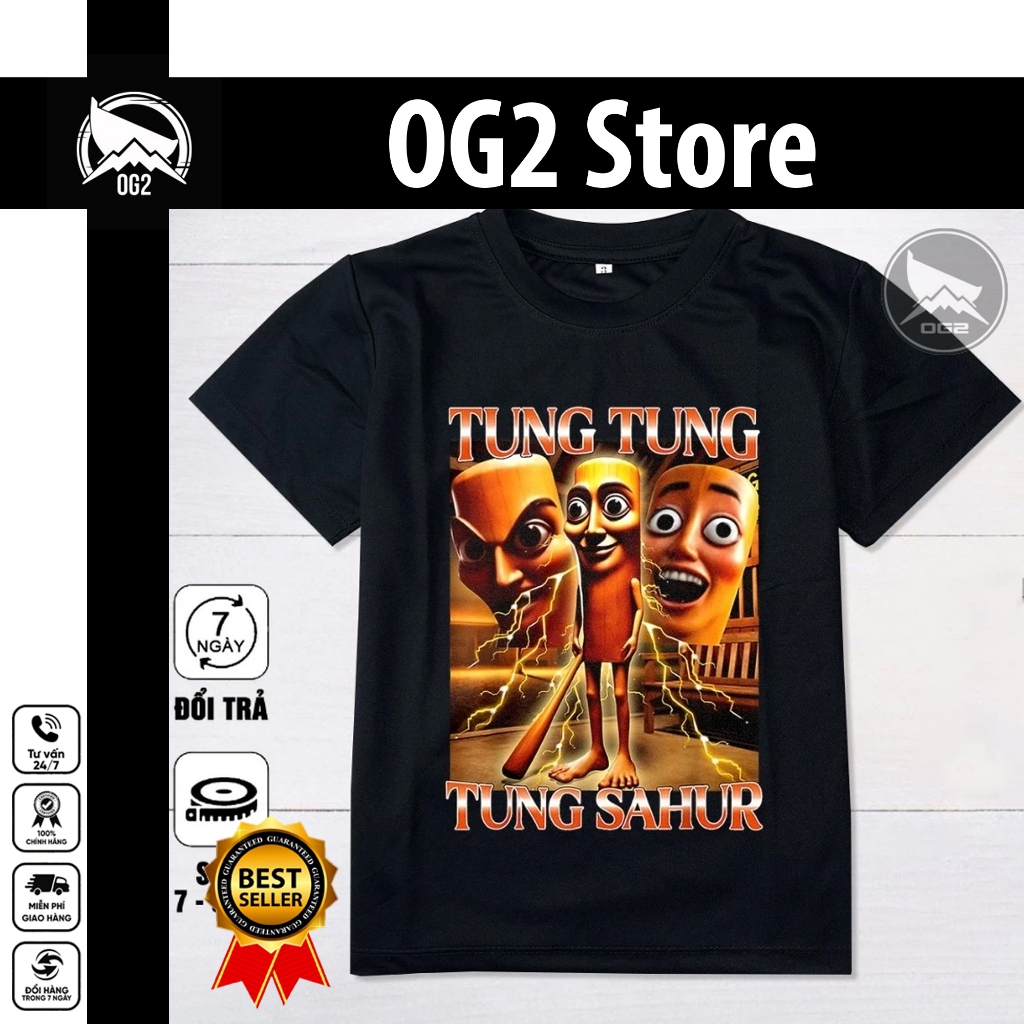 Áo thun TUNG TUNG SAHUR - Italian Brainrot - Anh Gà MC - Sans 504 ...