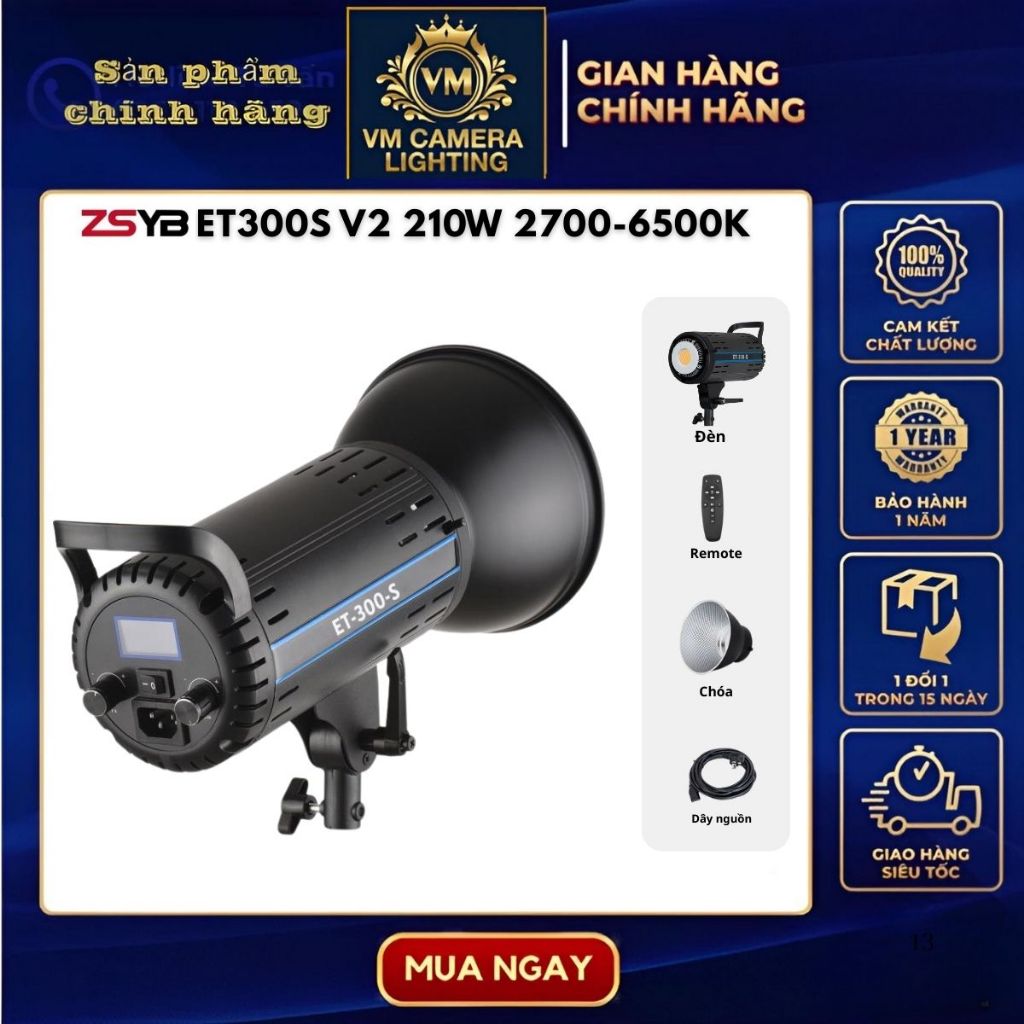 Đèn LED Livestream ET300S và ET300S PRO MAX 2025 BI-COLOR 210W Quay ...