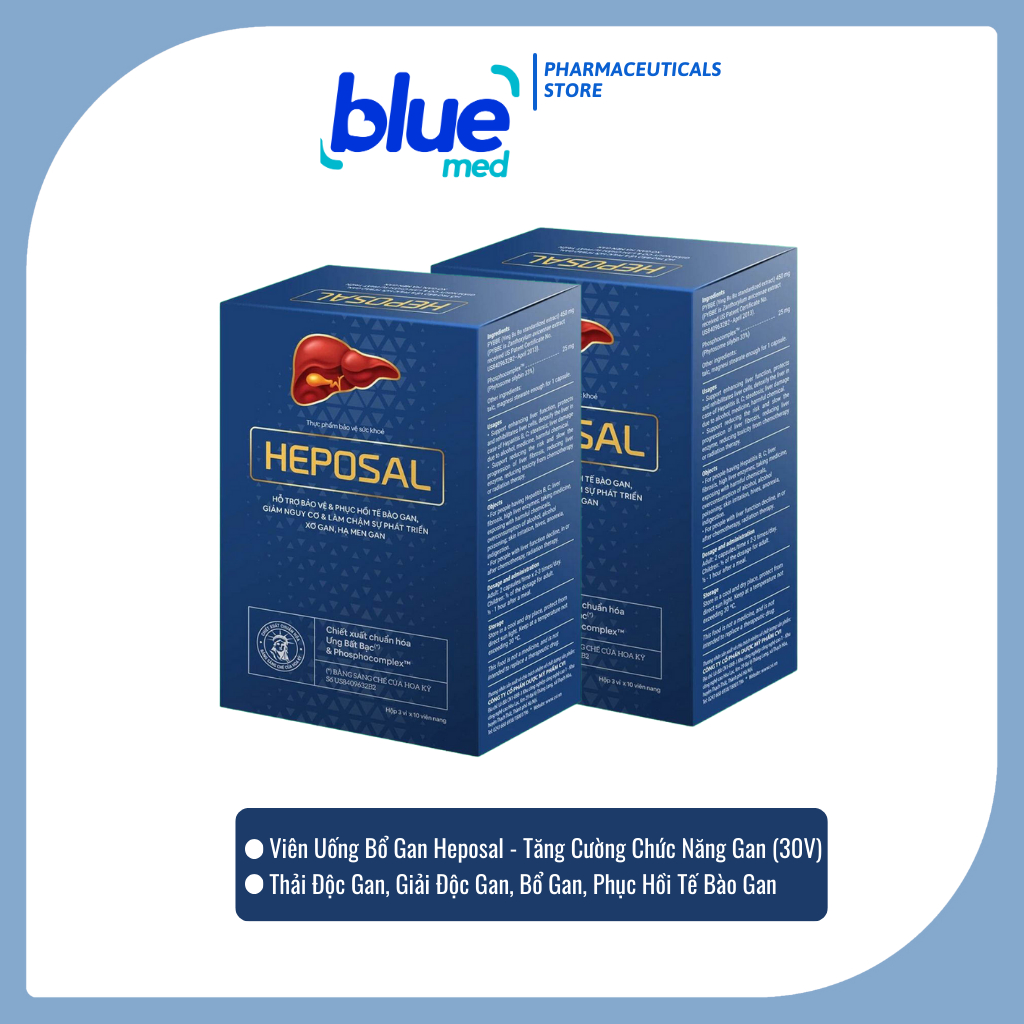 [COMBO 2 HỘP/3 HỘP/6 HỘP] Heposal - Giải Độc Gan, Bổ Gan, Thải Độc Gan ...