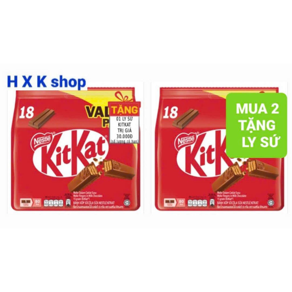 270g Socola Kitkat (15 Gr X18 thanh) hsd:5/26.mua2 tặng ly sứ | Shopee Việt Nam