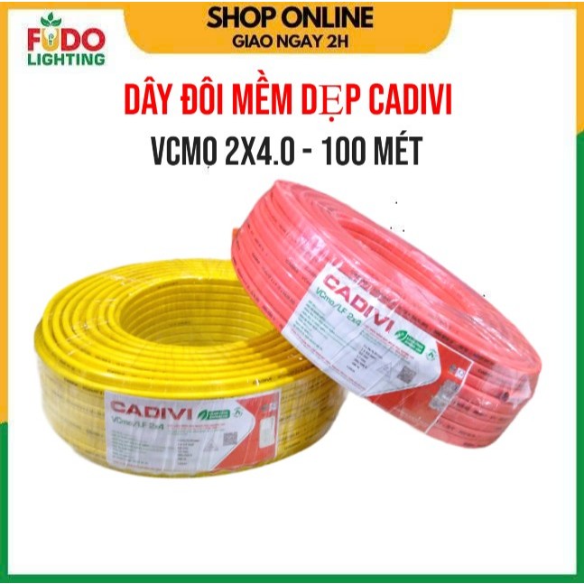 Dây điện đôi dẹp Cadivi 2 lớp vỏ 4.0 mm2 chính hãng | Shopee Việt Nam