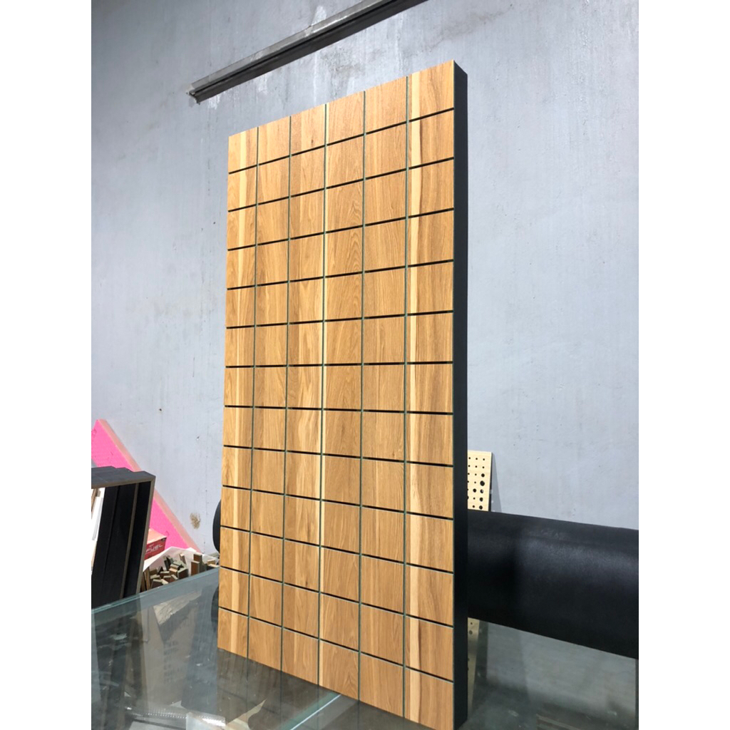 (Đã có bông khoáng)Tấm gỗ tiêu âm treo tường 60x120cm dày 6cm đặt theo ...