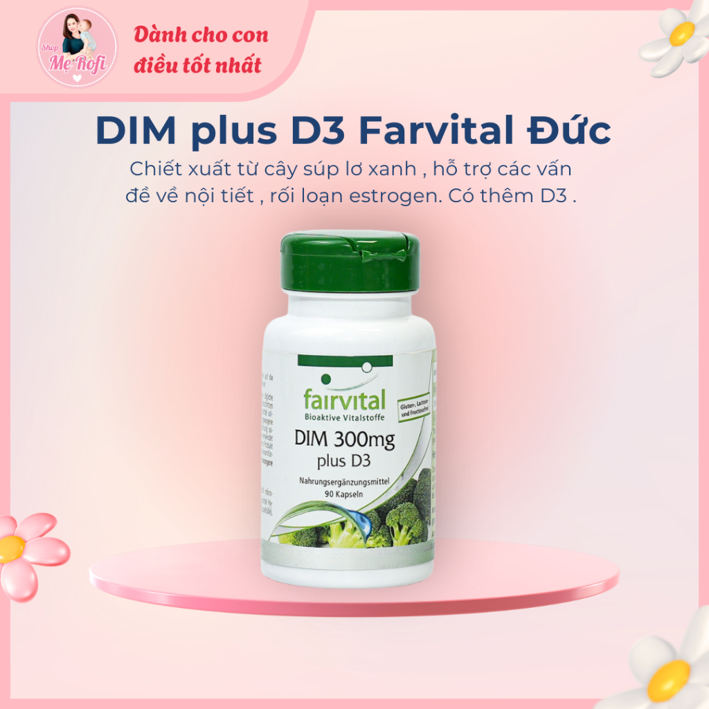 Viên uống DIM 300mg plus D3 Fairvital 90 viên hỗ trợ sức khoẻ - Mẹ Rofi ...