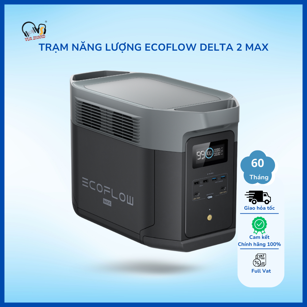 Trạm năng lượng EcoFlow DELTA 2 Max E2000 công suất 2400 dung lượng 2048Wh | Shopee Việt Nam