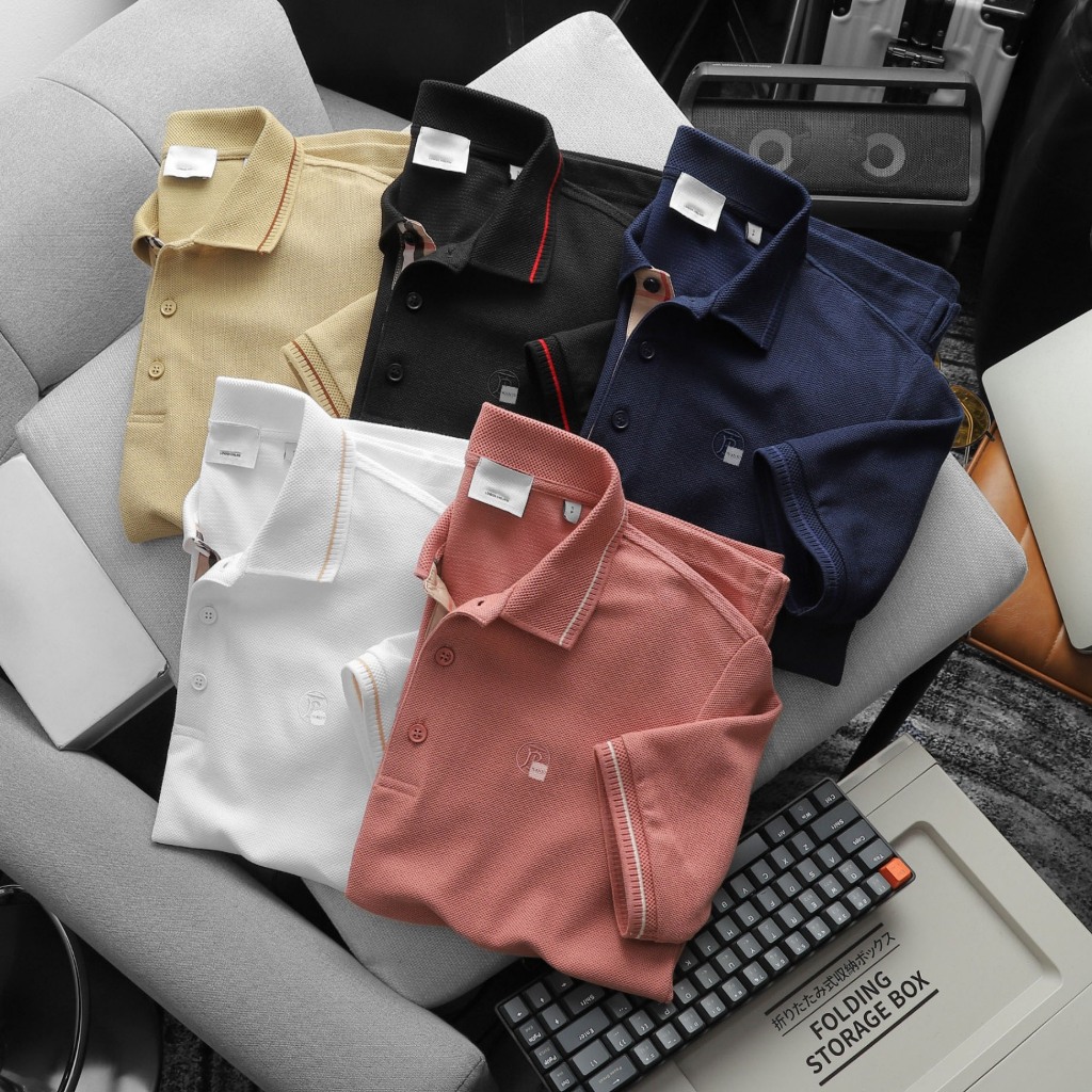 Áo Polo Nam Ngắn Tay Cổ Viền LCS, PB51 Form Slim-Fit, vải cotton pique ...