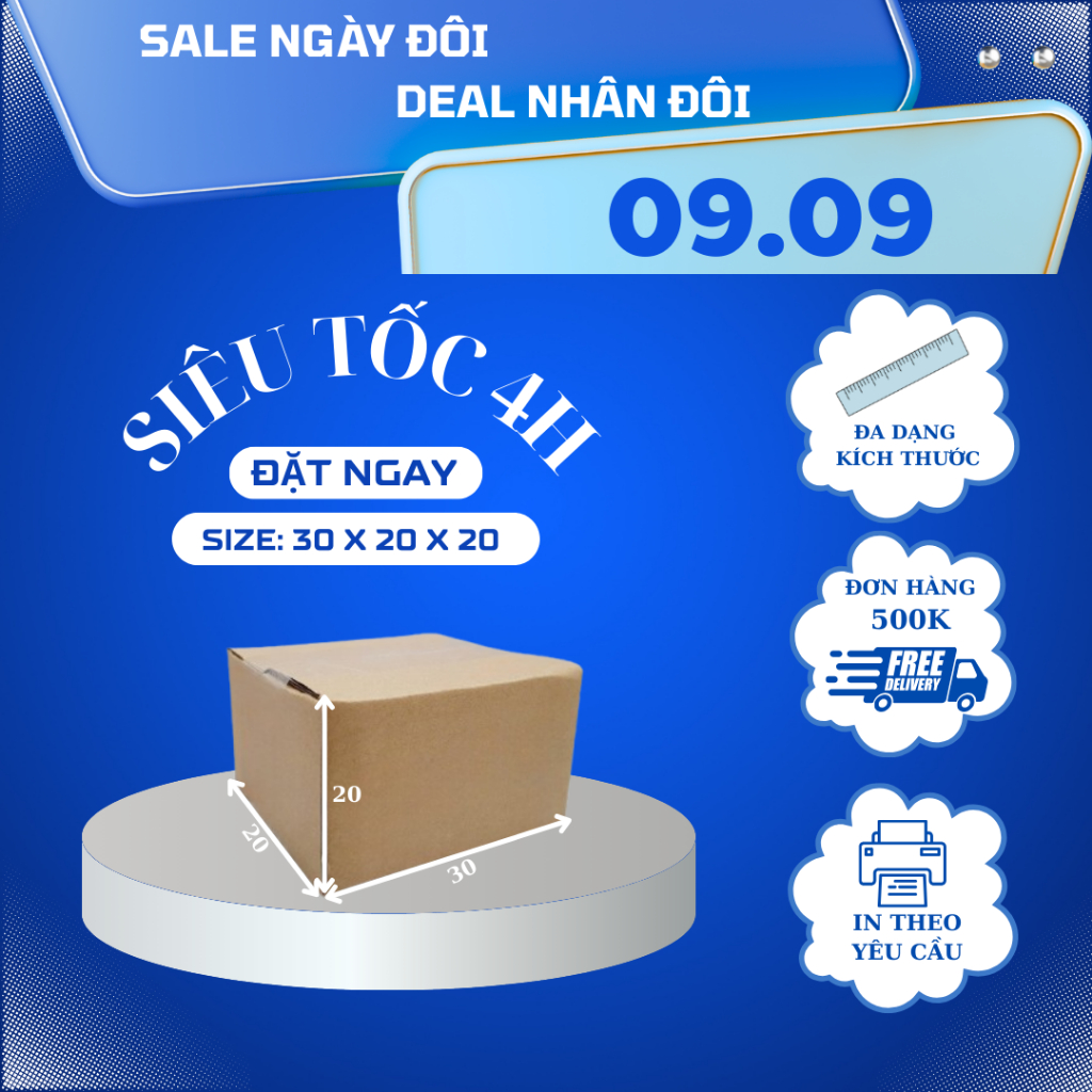 Hộp carton | Combo 10 hộp 30x20x20 đựng hàng điện tử | Ánh Ly Carton ...