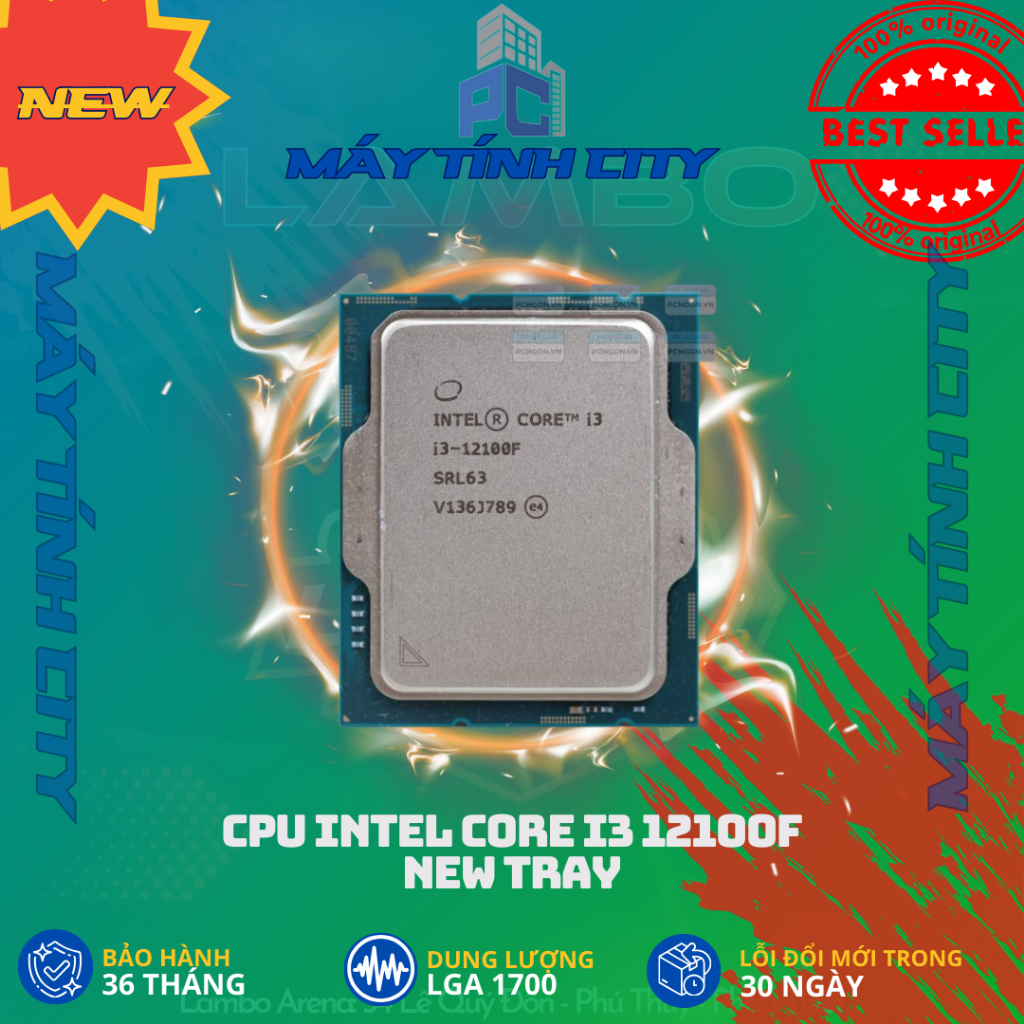CPU Intel Core i3 12100F (3.3GHz turbo up to 4.3GHz, 4 nhân 8 luồng ...