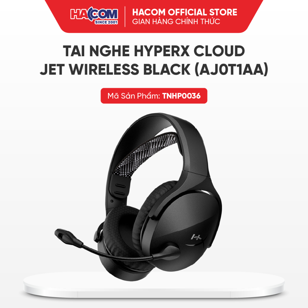 Tai nghe HP HyperX Cloud Jet Wireless Black (AJ0T1AA) - bảo hành 24 ...
