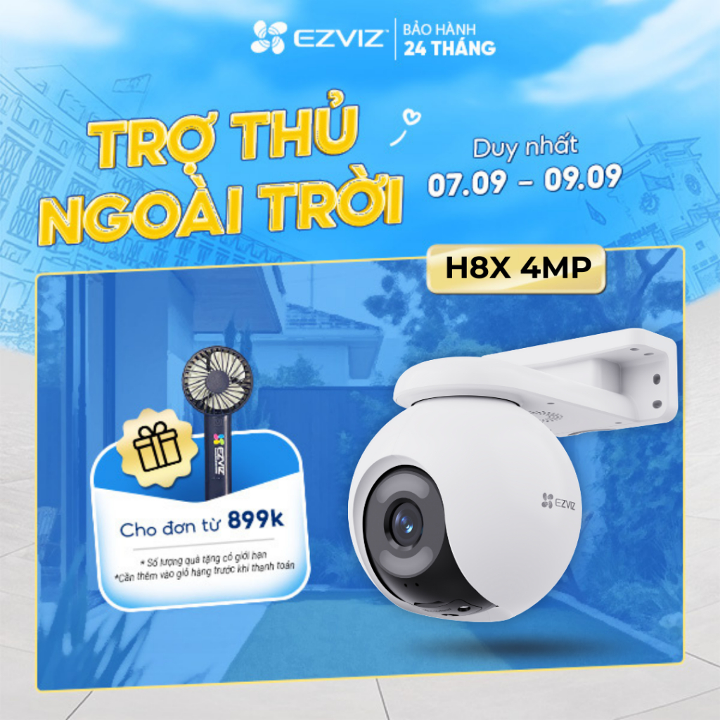 Camera WIFI EZVIZ H8x 2K+, Quay Quét 360, Ghi Hình Màu Thông Minh, Công ...