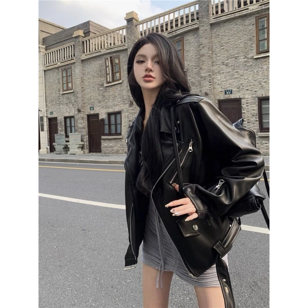 [Sẵn + Hoả tốc] 𝐍𝐚𝐢𝐢.𝐨𝐫𝐝𝐞𝐫 | Áo khoác da nữ phong cách Mỹ, dáng biker ...