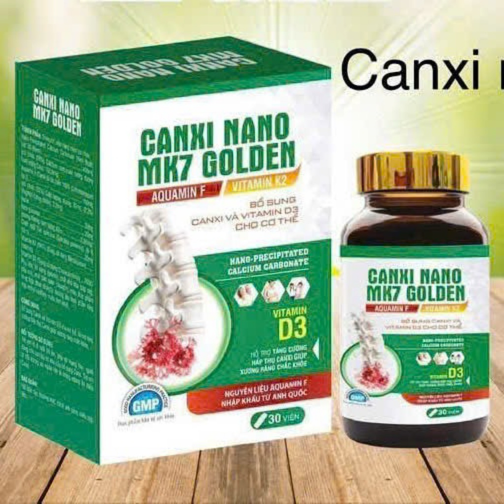 CANXI NANO Viên Uống Canxi Nano MK7 Golden Aquamin F Bổ Sung Canxi ...