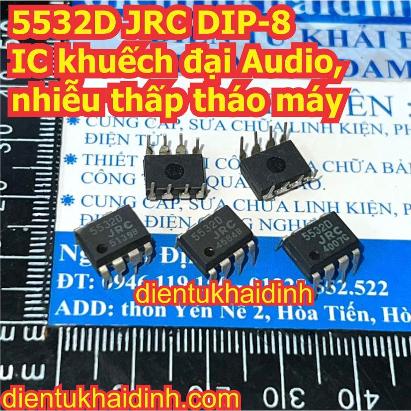 5 con 5532D 5532DD JRC DIP-8 chân cắm IC khuếch đại Audio, nhiễu thấp ...