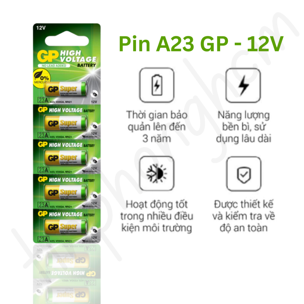 Pin GP Super Alkaline A23 12V Chính Hãng - Chuyên Dùng Cho Remote ...