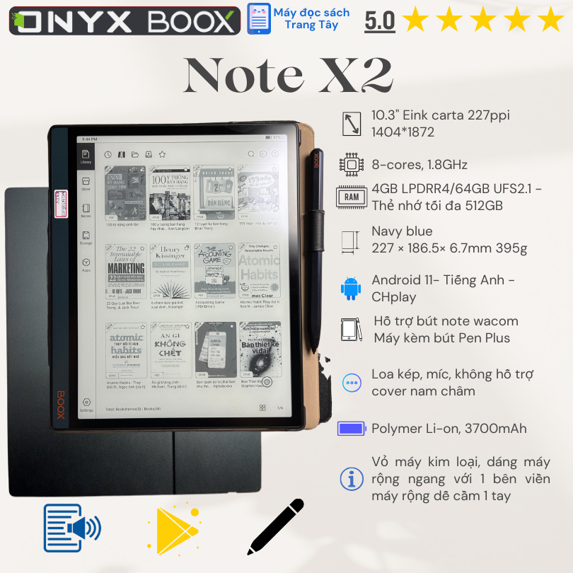 Máy đọc sách Onyx Boox Note X2 | Shopee Việt Nam