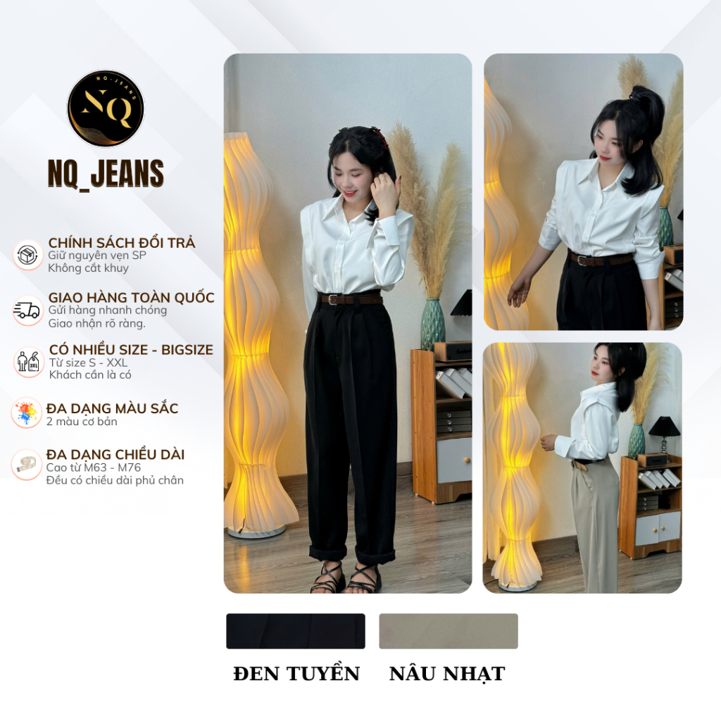NQ NQ - JEANS Quần Baggy Chất Gold Nhật Dài 105Cm ( M63- M76) BG1 ...