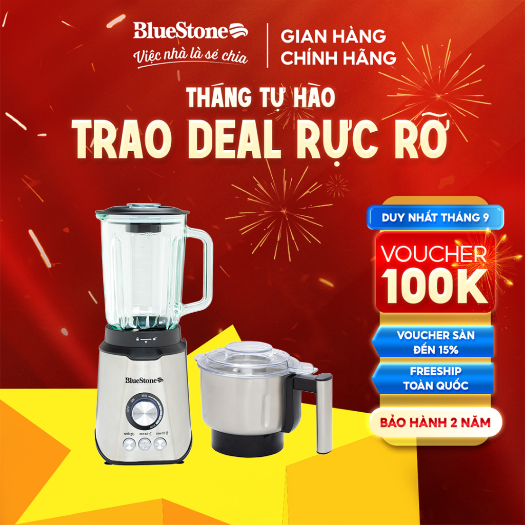 Máy Xay Sinh Tố BlueStone BLB-5339 | 800W – Xay Đá, Trái Cây, Hạt Cứng – Lưỡi Dao Inox – 2 Cối ...