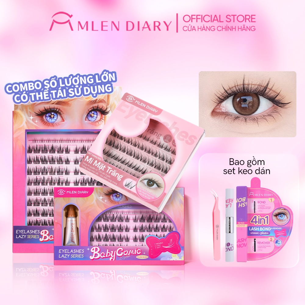 Combo Mi Giả Anime Baby Tự Nhiên Và Galaxy Box MOON Và Keo 2 Đầu MLEN ...