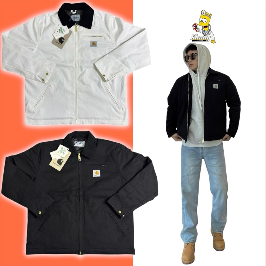 Áo khoác Carhartt demin cổ bẻ form unisex bản lưới [Khang sneaker ...