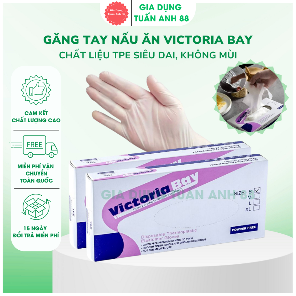 COMBO 1-3-5 Hộp Găng tay nấu ăn siêu dai Victoria Bay làm bếp siêu dai ...