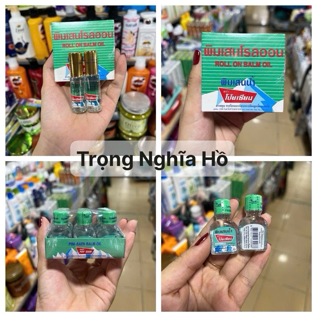 [Combo 12Chai-6Chai] Dầu Lăn Gió Núi Thảo Dược Poy Sian 5Ml Và 3Ml Hỗ ...