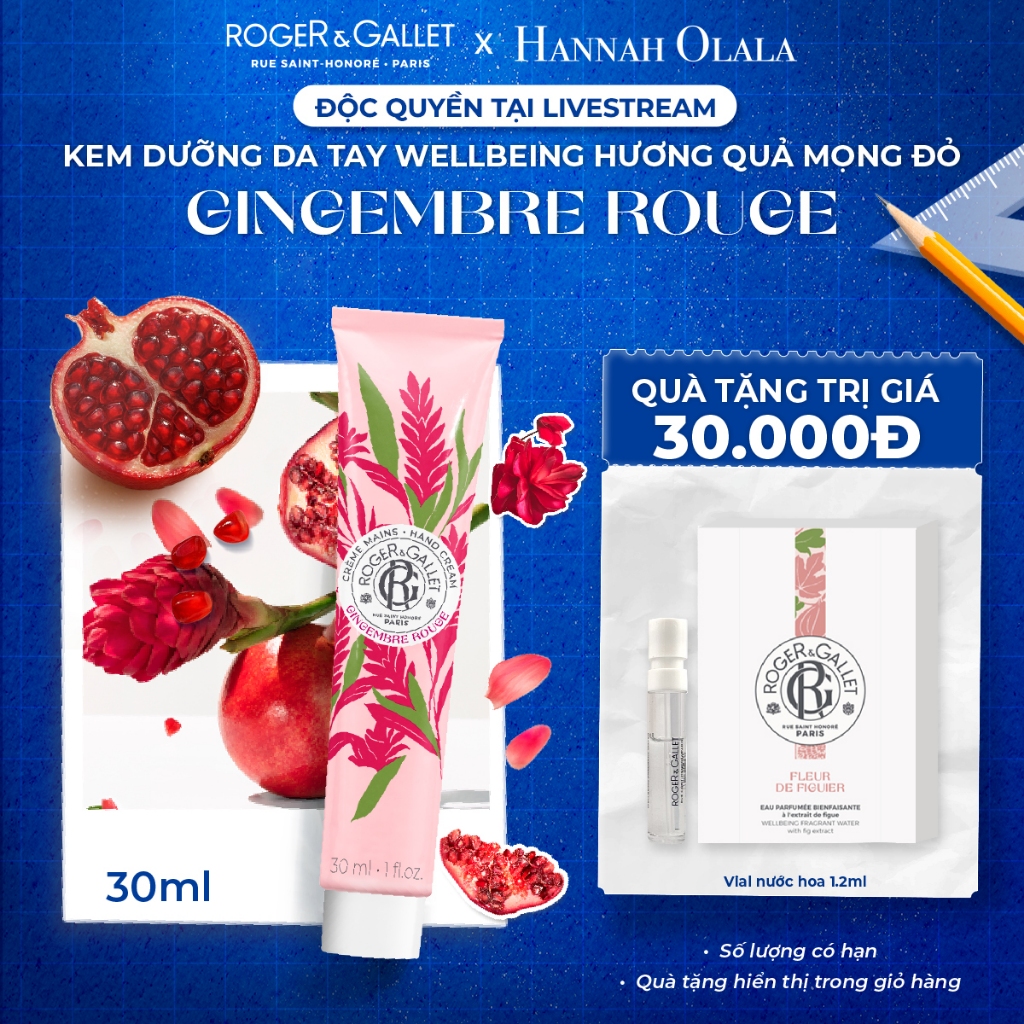 [Livestream Hannah Olala] Kem dưỡng da tay Wellbeing Roger&Gallet 30ml ...