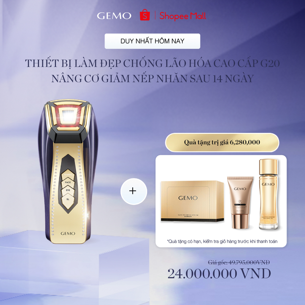 GEMO G20 - Thiết bị làm đẹp chống lão hóa cao cấp từ Thụy Sĩ G20 hỗ trợ nâng cơ, giảm nếp nhăn ...