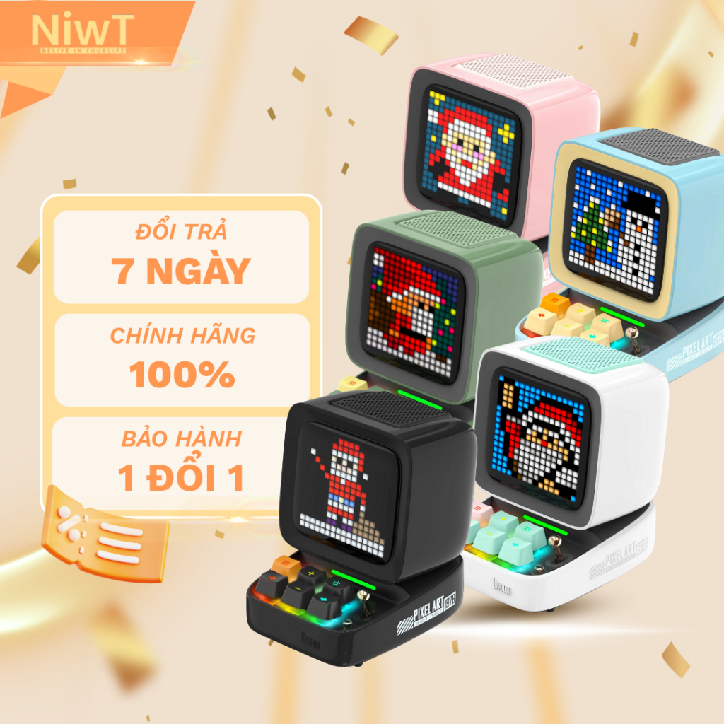 Loa Divoom Ditoo Pro Retro Pixel Art Siêu Dễ Thương - 15 W, Màn 16×16 Pixel Art, Loa DSP, App ...