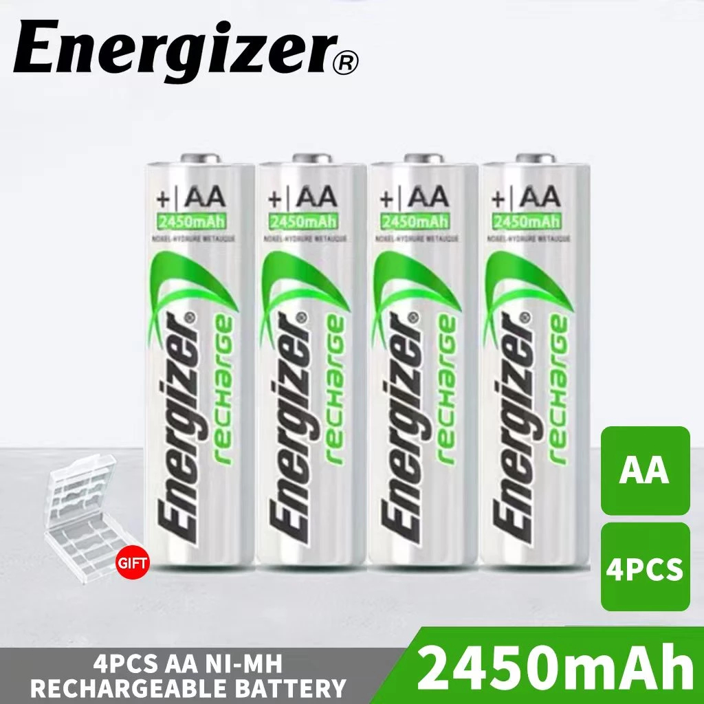 4 Viên Energizer Pin Sạc AA/2450mAh AAA/900mAh 2A/3A NI-MH Bộ Máy Sạc 4 ...