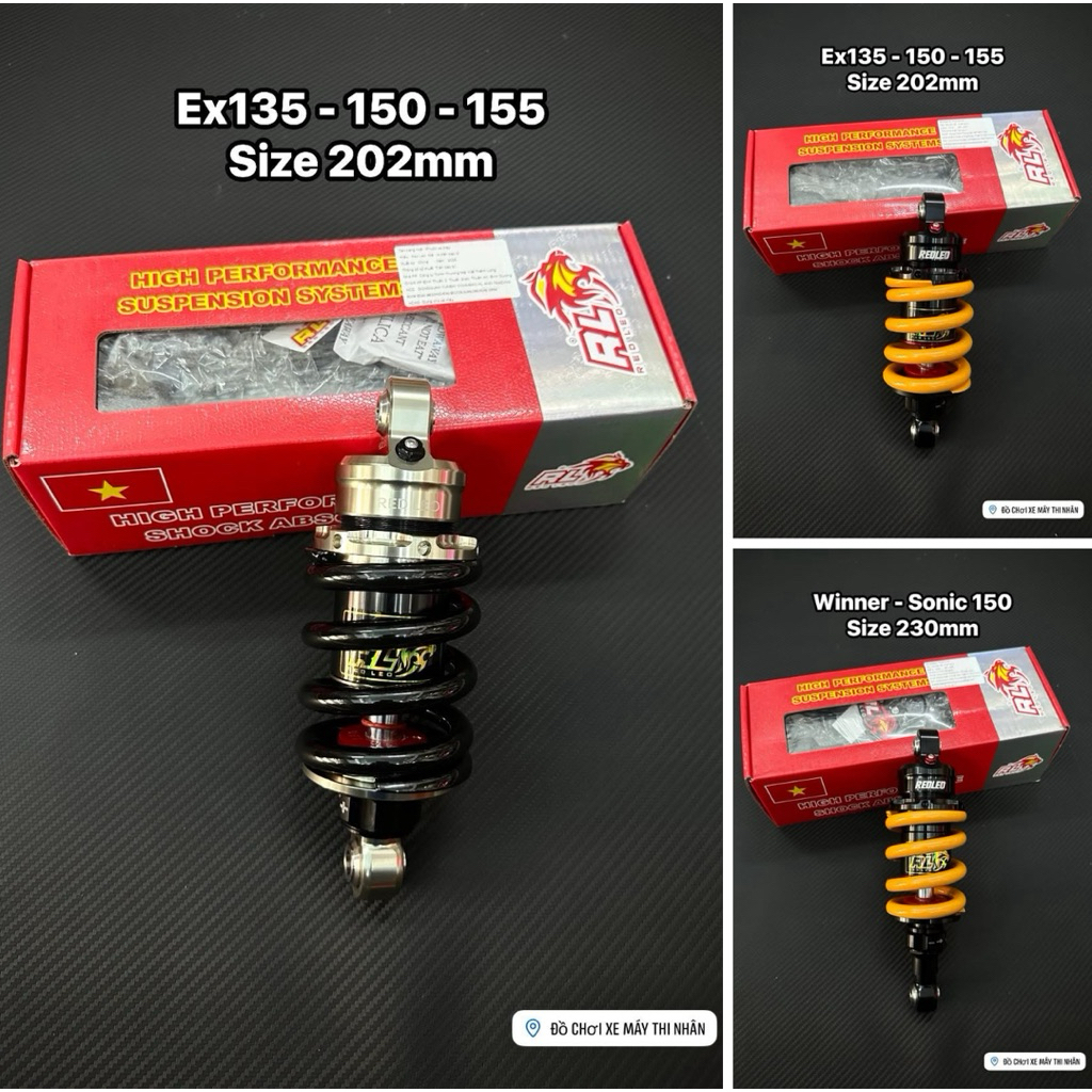 Phuộc Redleo cho các dòng xe Exciter 135-150-155 / Winner - Sonic 150 ...