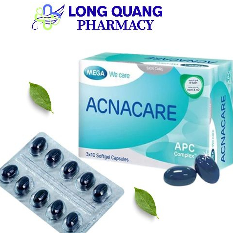 ACNACARE Mega We Care (30 viên) Viên uống giảm mụn, giảm nhờn - Kẽm ...
