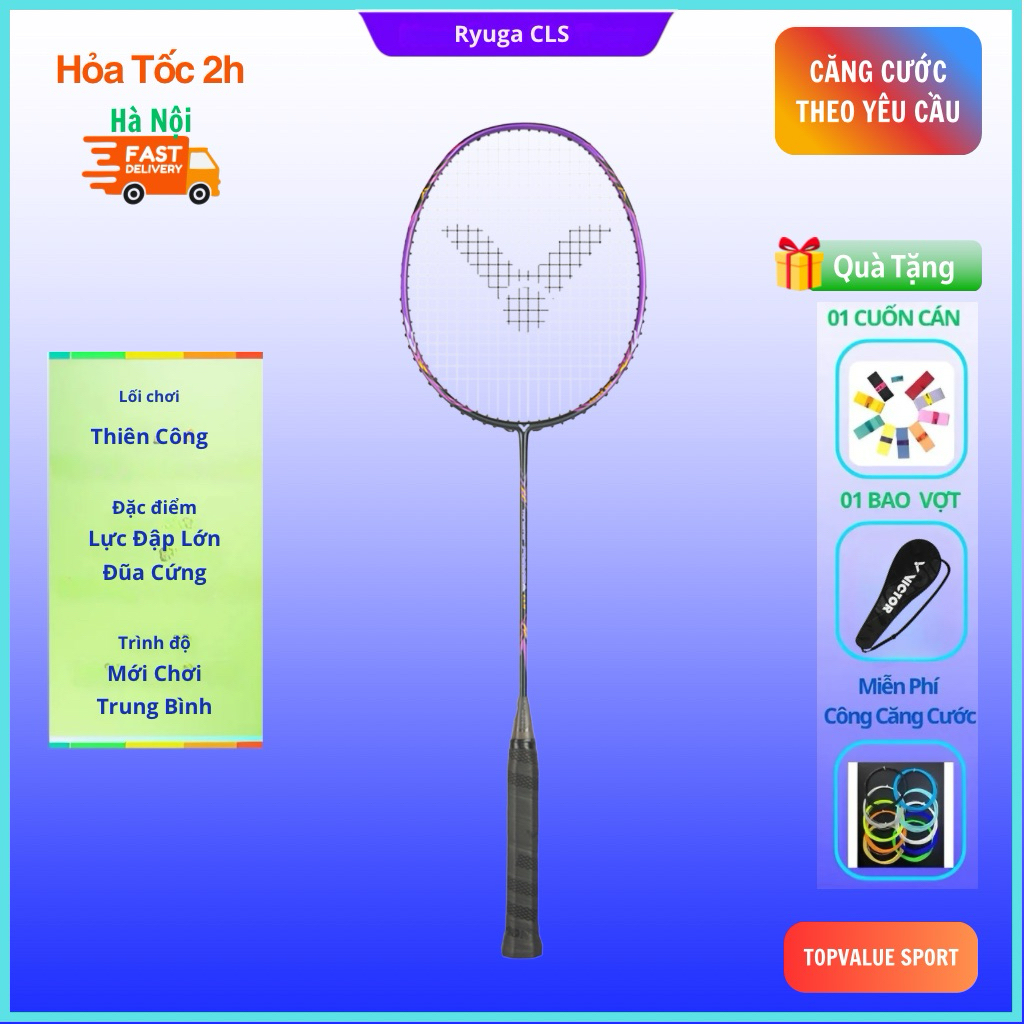 Vợt cầu lông Victor Ryuga CLS hàng chính hãng tặng bao da và cuốn cán ...