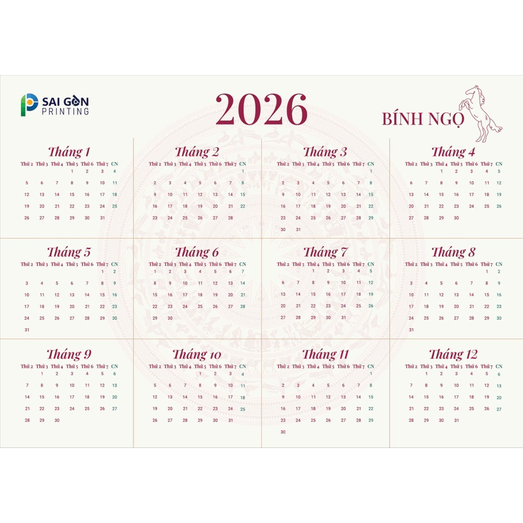 Decal Nam châm Lịch 2026 dán tủ lạnh. Kích thước 20x29cm | Shopee Việt Nam