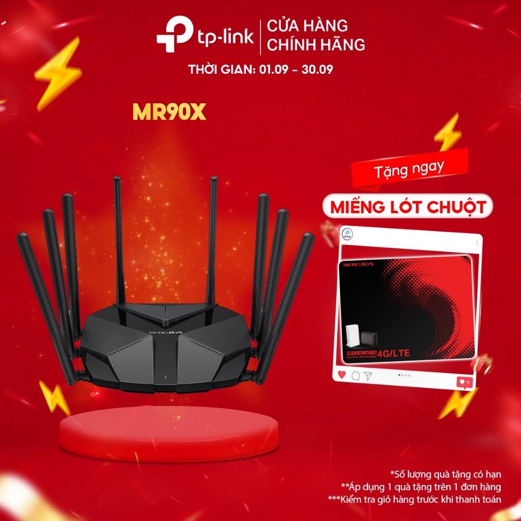[Tốc Độ 6000Mbps] Router WiFi 6 AX6000 Mercusys MR90X – 8 Luồng, Cổng ...