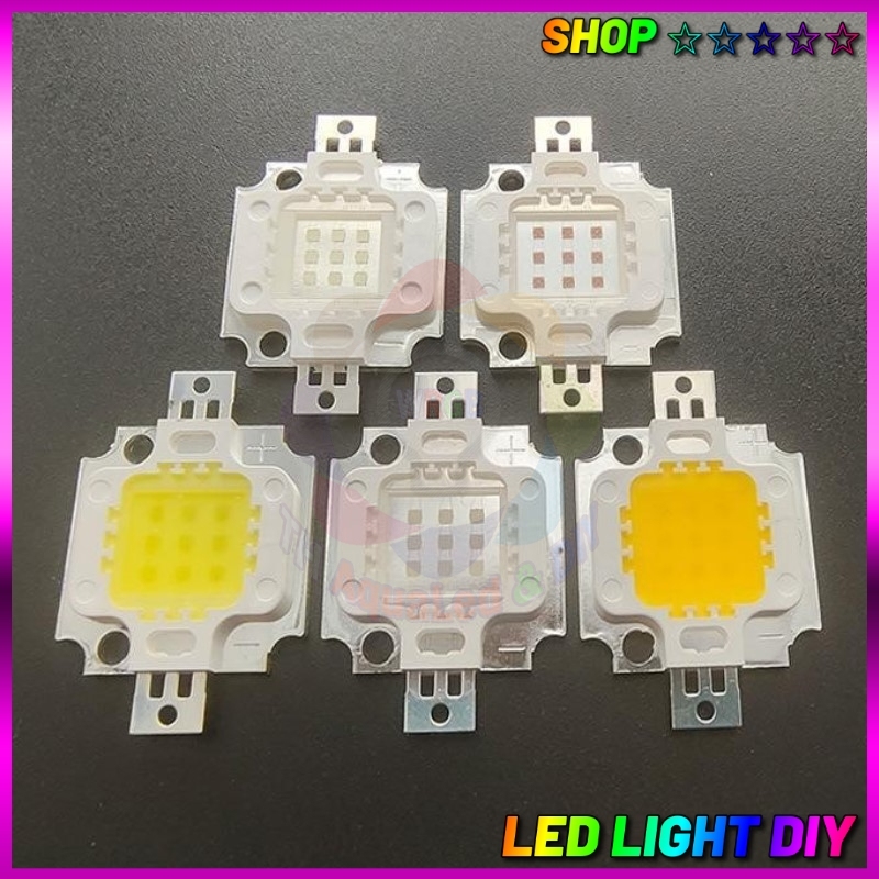 Đèn led COB 10W CHÍNH HÃNG Epistar Chip LED siêu sáng nhiều màu điện áp ...