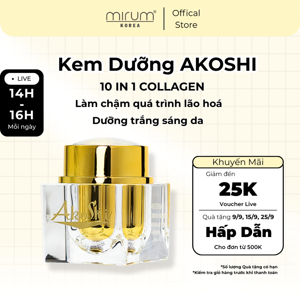 Kem Dưỡng Da 10 in 1 Akoshi, Dưỡng Trắng Da Collagen, Trẻ Hóa Làn Da A2 ...