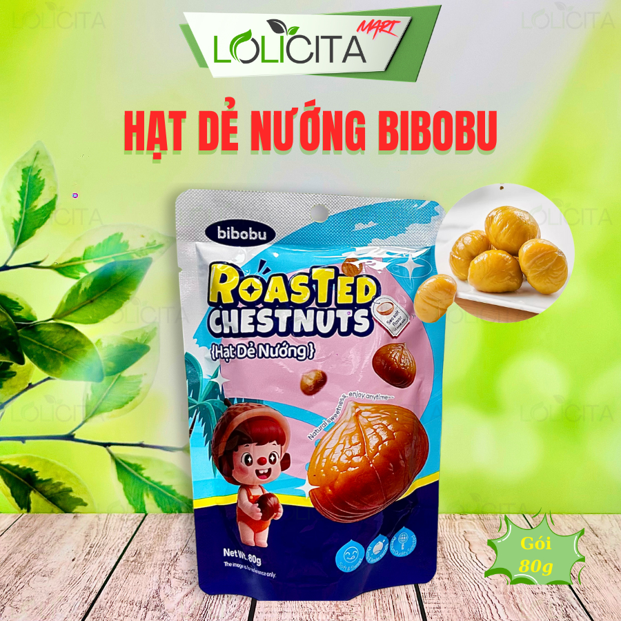 Hạt dẻ nướng Bibobu vị MUỐI BIỂN nguyên chất Roasted Chestnuts - Gói ...