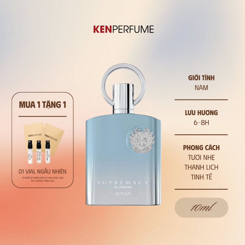 10ML Afnan Supremacy In Heaven | Nước Hoa Nam | Ken Perfume | Shopee ...