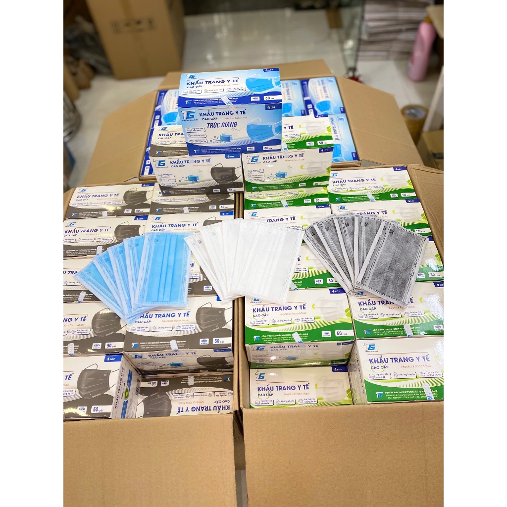 Combo 3 Hộp (150 Cái) Khẩu Trang Y Tế Trúc Giang PROFACEMASK - 4 Lớp Vải Không Dệt, Kháng Khuẩn ...