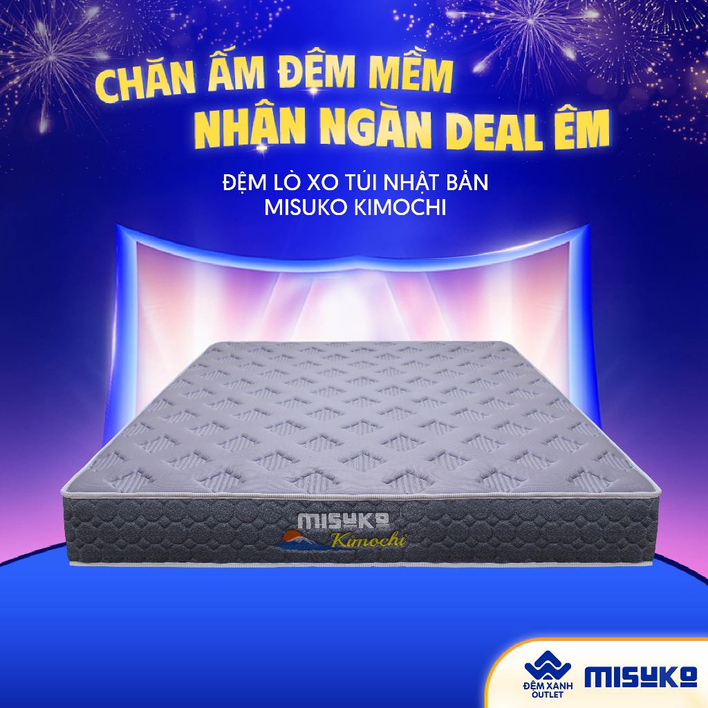 Mới T9.2024 | Đệm lò xo túi Misuko Kimochi dày 25cm - Bảo hành 5 năm ...
