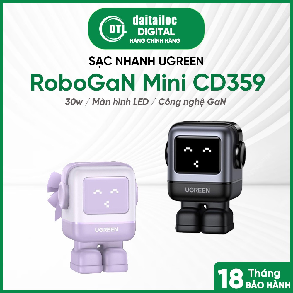Củ Sạc Nhanh Ugreen RoboGaN Mini CD359 15550 25036 USB-C 30W I Chính ...