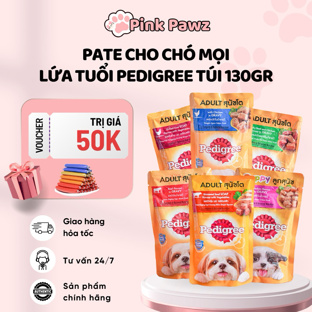 Pate Cho Chó Pedigree 130g – Đa Vị, Bổ Sung Dinh Dưỡng – Dễ Ăn, Hỗ Trợ ...