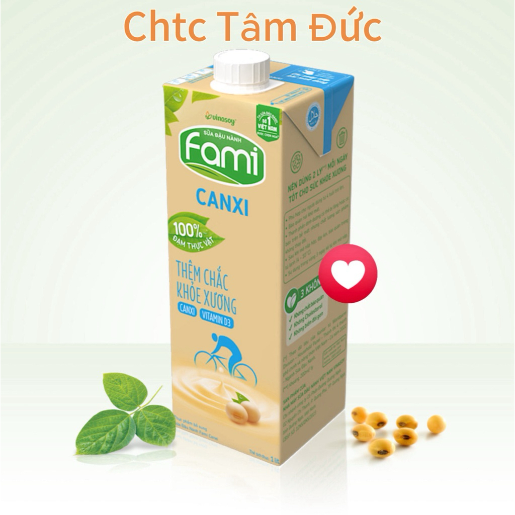 Sữa đậu nành canxi Fami hộp 1L | Shopee Việt Nam